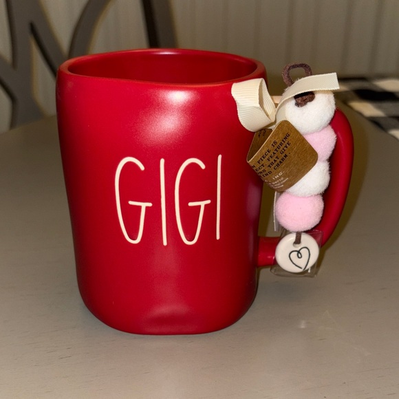 Rae Dunn | Dining | Rae Dunn Red Artisan Mug With Pom Pom | Poshmark